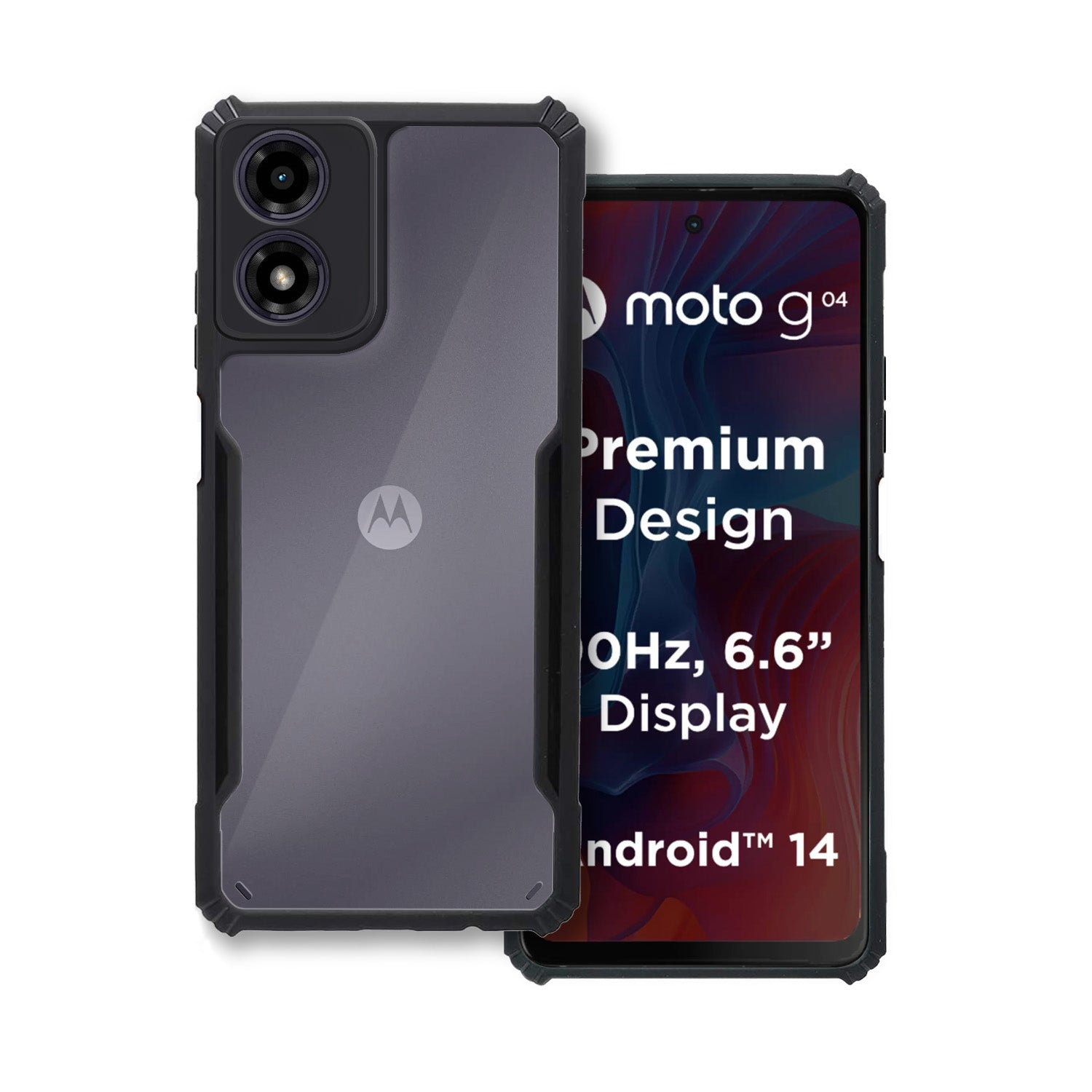 360 Degree Protection Back Cover For Motorola Moto G04 – Caseflea