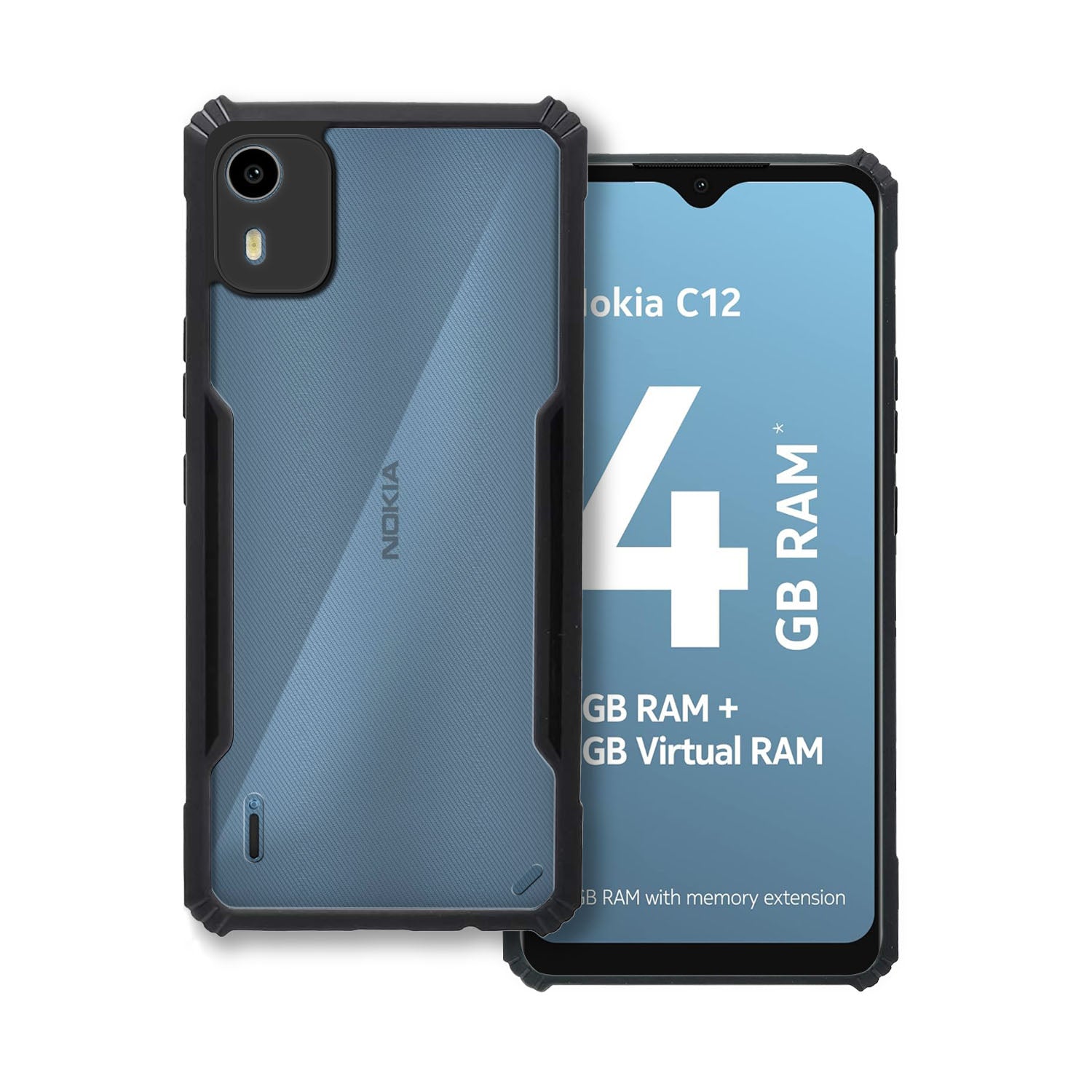 360 Degree Protection Back Cover For Nokia C12 – Caseflea